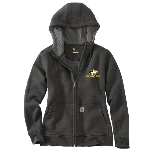 #07N Michigan Tech Huskies Full Zip Hood From Carhatt For Women ...